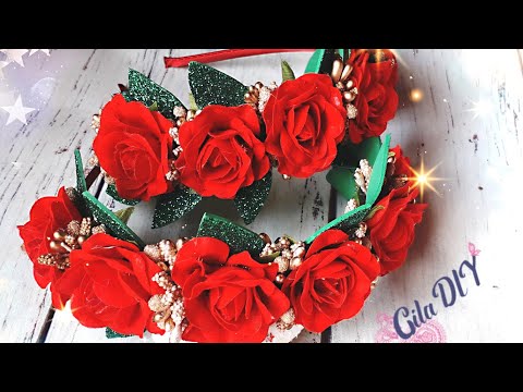 DIY HeadBand.Ободок с цветами.Tiara.Saç aksesuarı -Gila DIY