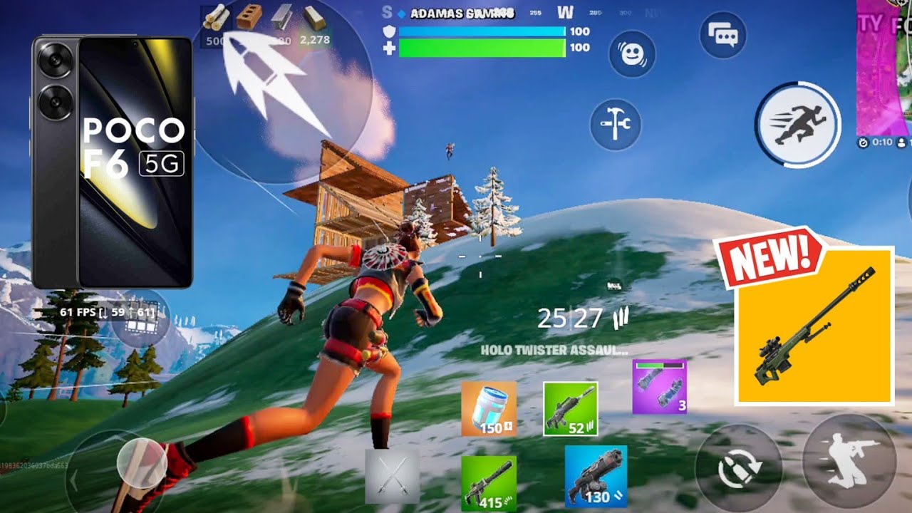 Mastering Fortnite Mobile Chapter 6 S2 with Adamas on Poco F6 | 2025 ...