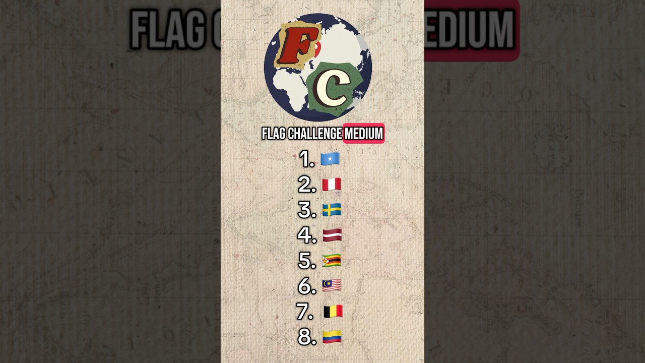 Flag challenge medium difficulty! Quiz time! Trivia challenge. #quiz # ...