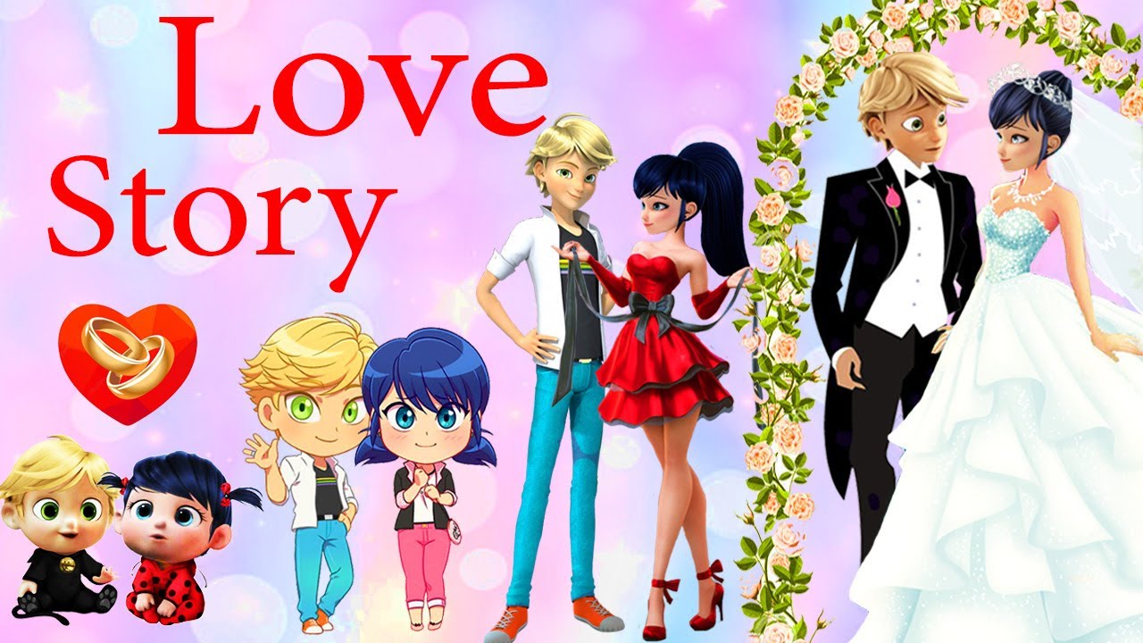 Miraculous Ladybug & Cat Noir Marinette & Adrien Growing Up Love Story ...