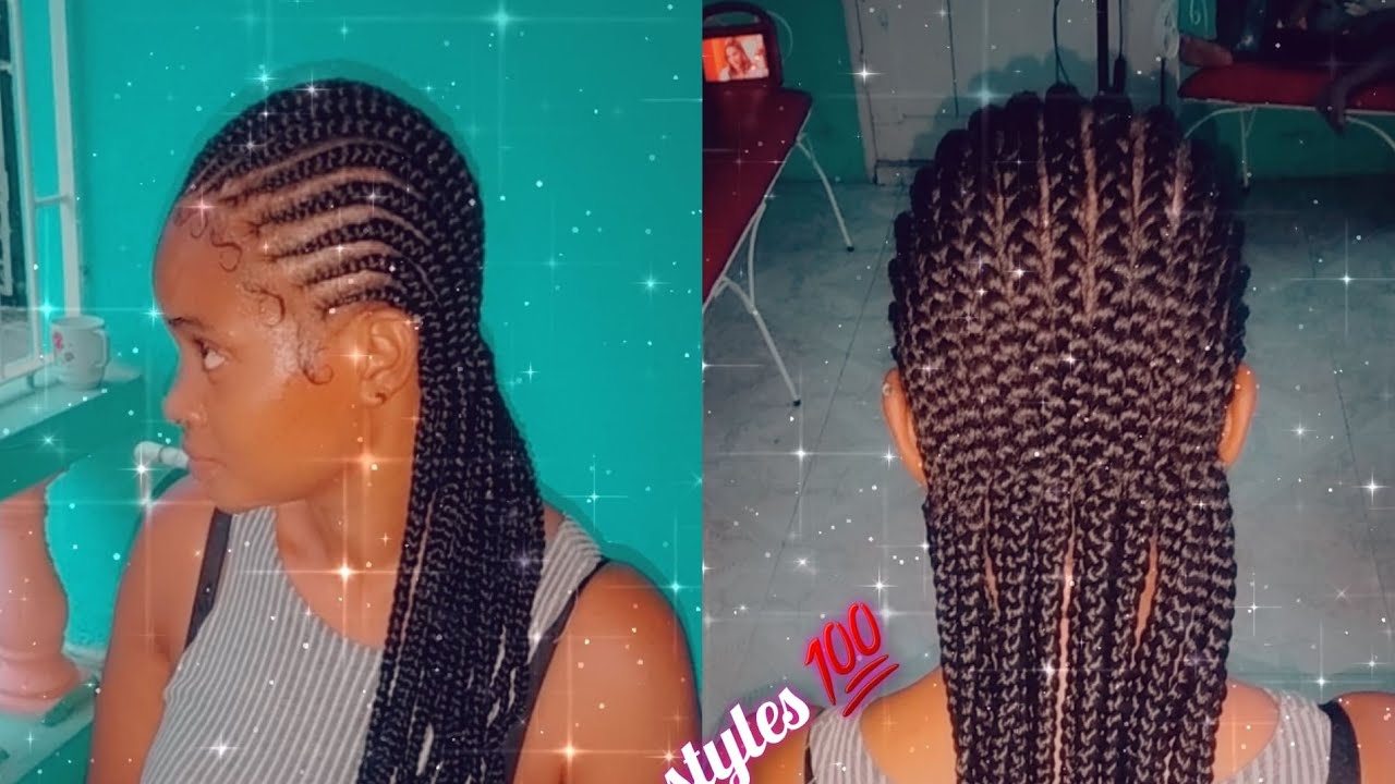 Invisible-Cornrow braids 🌺💥 - YouTube