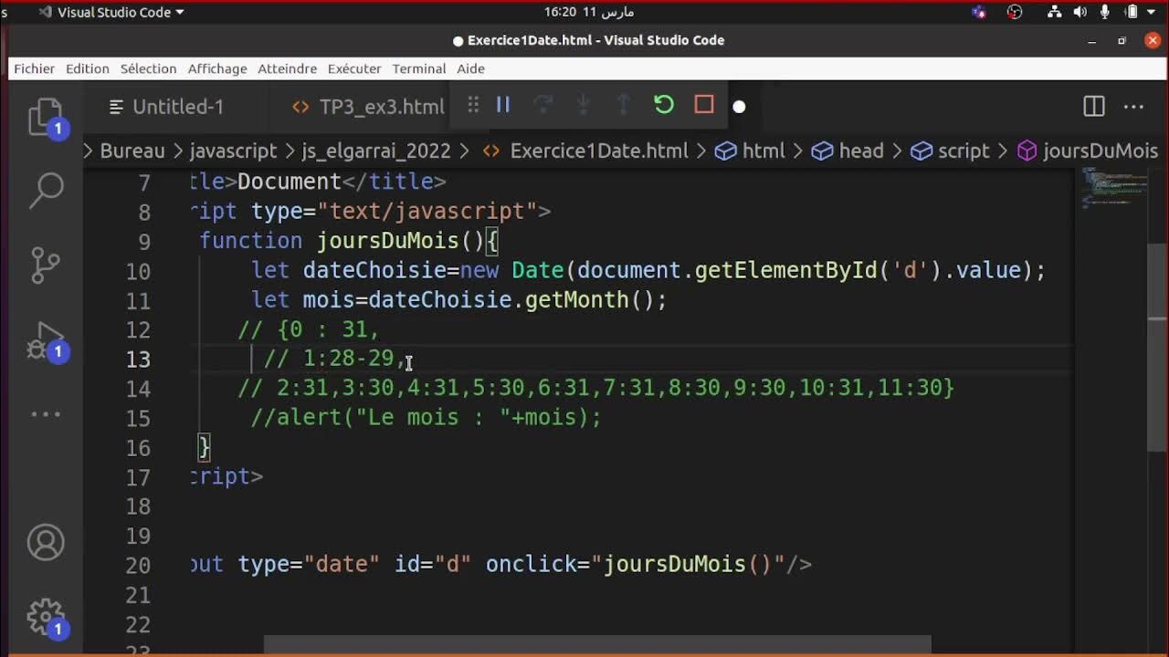 Javascript : date / Trouver l'age (Exercice) - YouTube