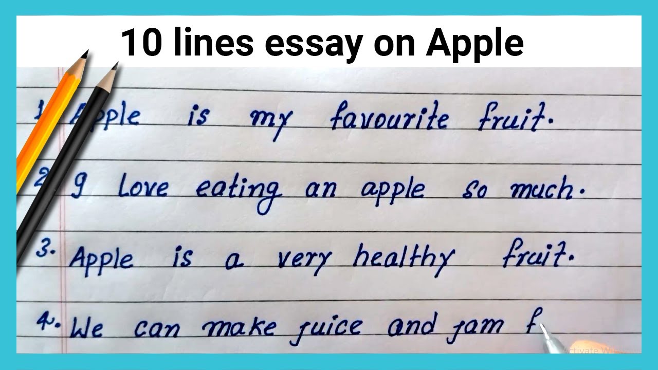 write simple essay on Apple 🍎 | 10 lines essay on Apple 🍎🍏 | easy short ...