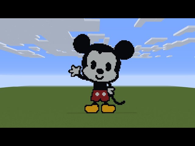 Mickey Mouse Minecraft Pixel Minecraft Pixel Art Mickey Mouse