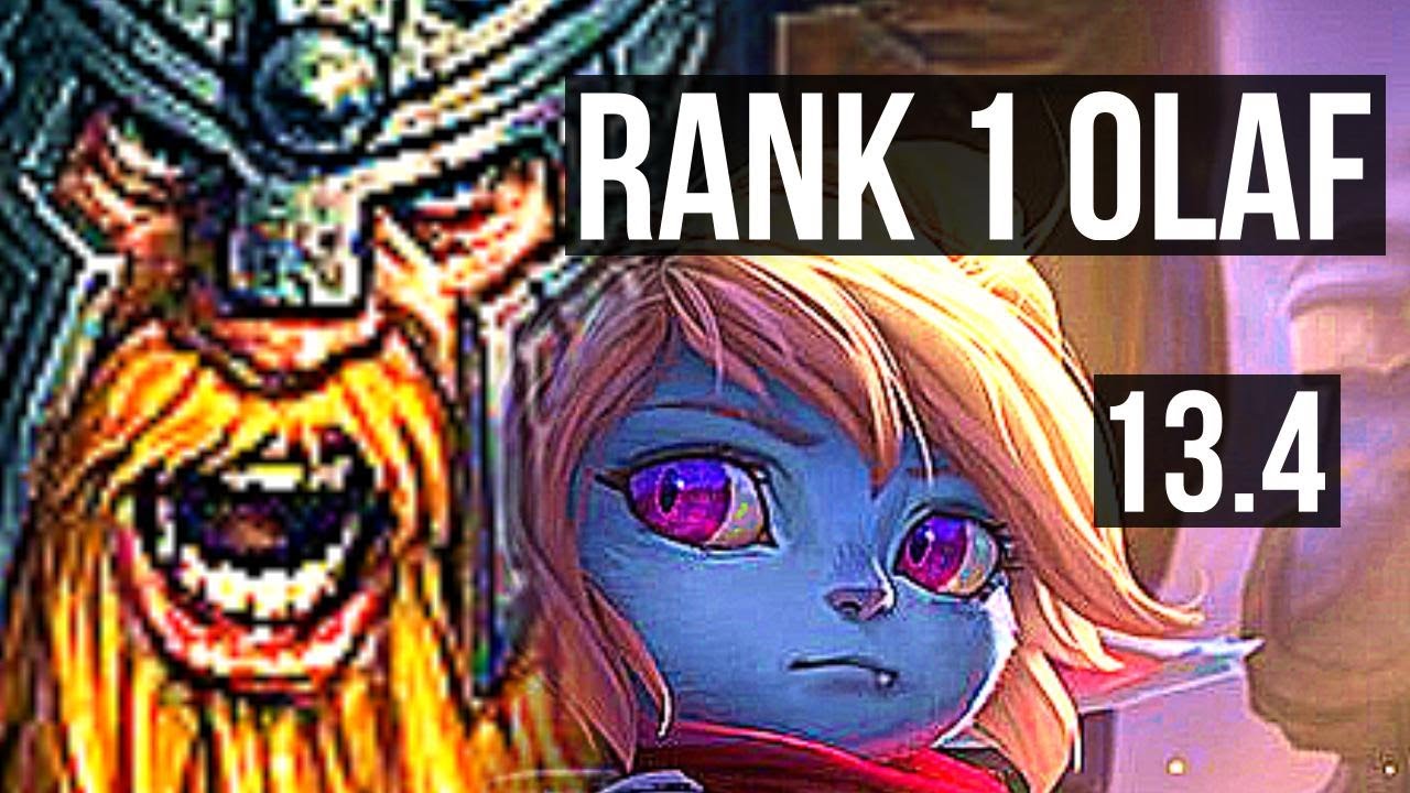 OLAF vs POPPY (JNG) | Rank 1 Olaf, 4/1/7, Rank 15 | TR Challenger | 13. ...