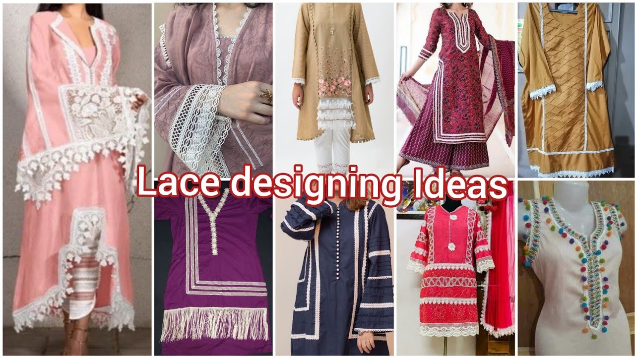 Very Stylish Lace Design Suits/Beautiful Lace Designing kurtis/Shuttal ...
