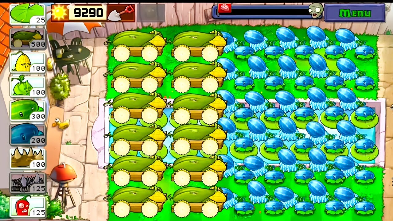 PVZ MOD *COB CANNON, WINTER MELON PULT MEGA COMBO VS ALL ZOMBIES ...