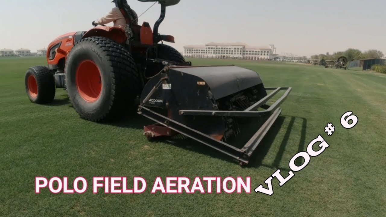 Polo field aeration with tractor in urdu and hindi| polo field ...
