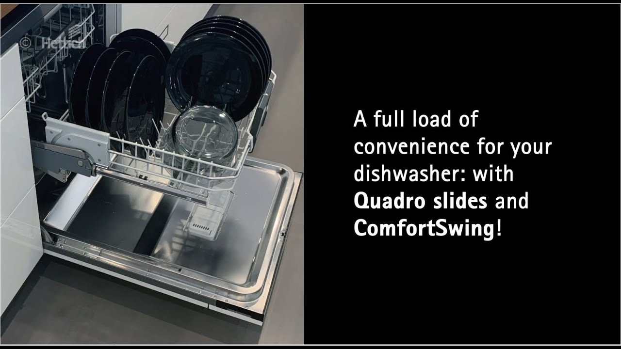 Hettich's unique fitting convenience for dishwashers - YouTube