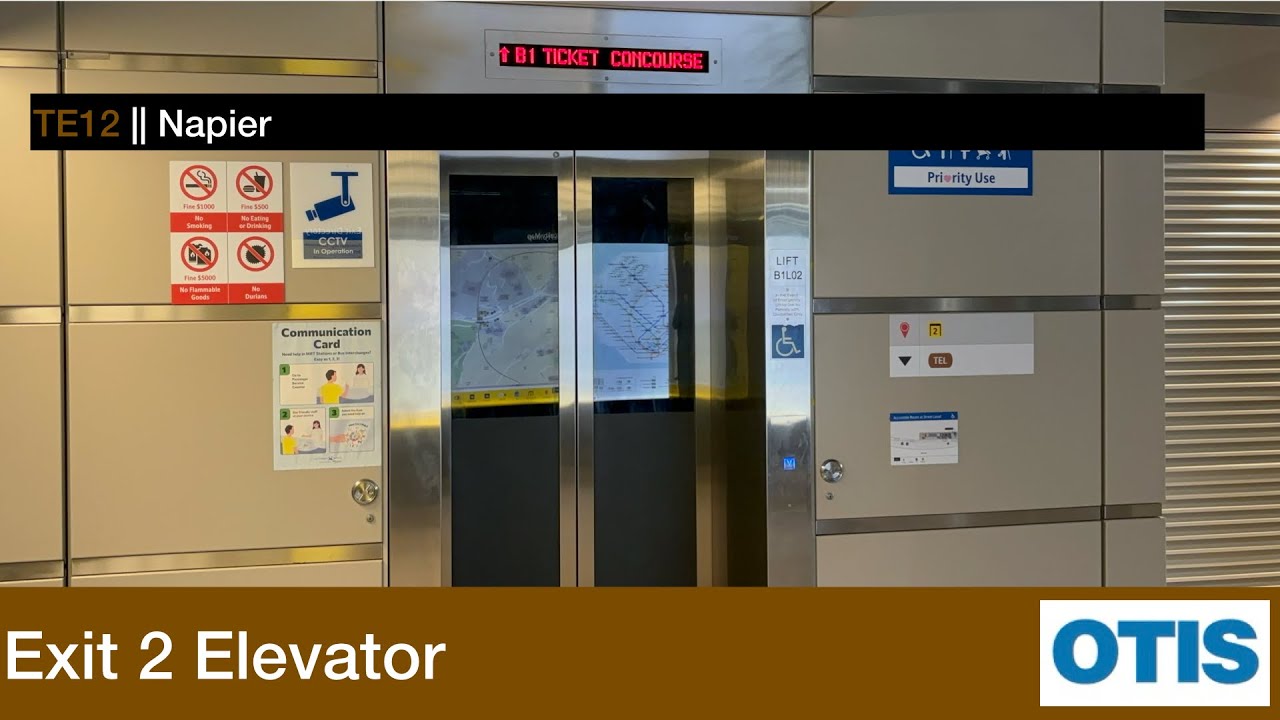 Napier MRT Station || Otis Elevator (Exit 2) - YouTube