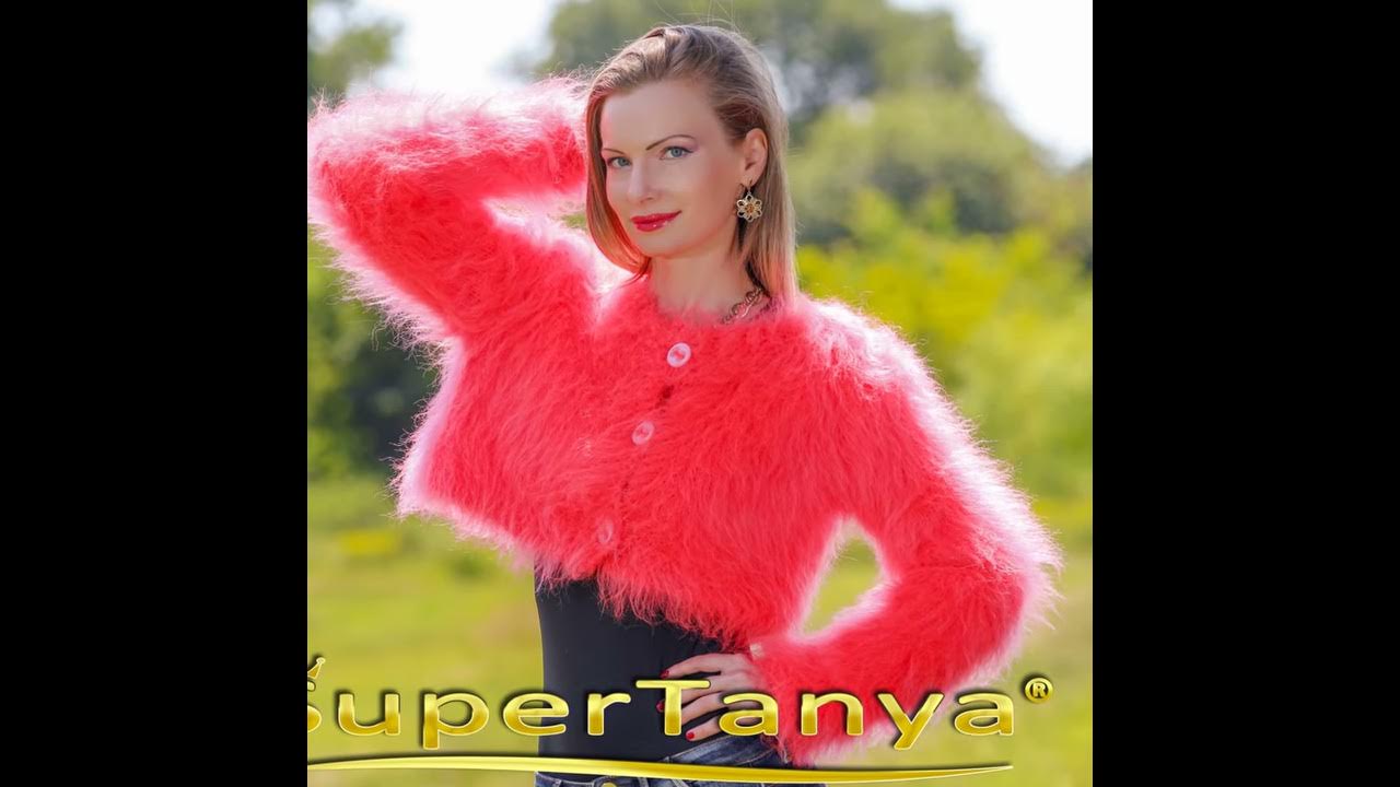 Sexy Neon Red Coral Mohair Jacket By Supertanya Youtube