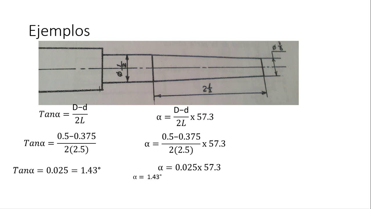 Como calcular el ángulo de una pieza - YouTube