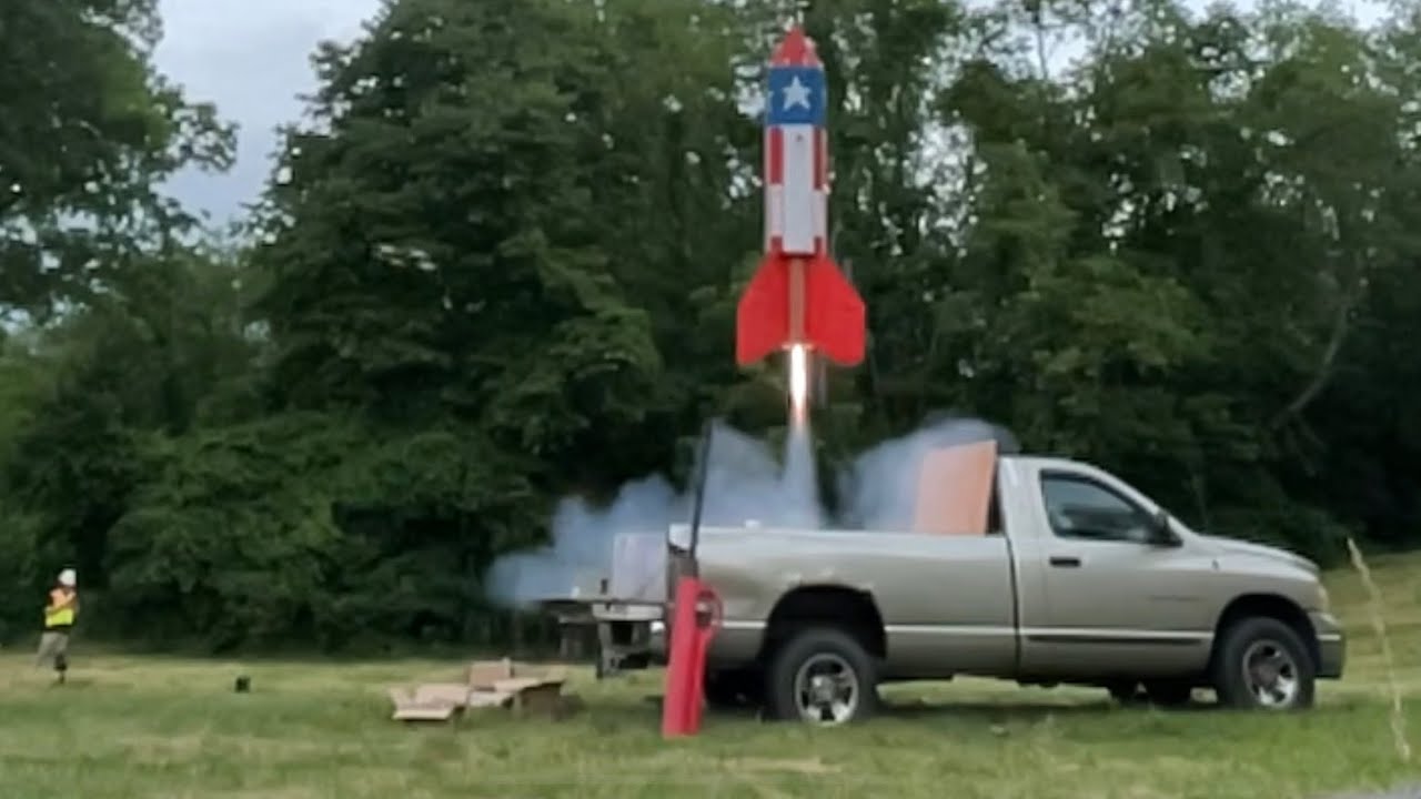 Firing A Giant Firework Rocket - YouTube