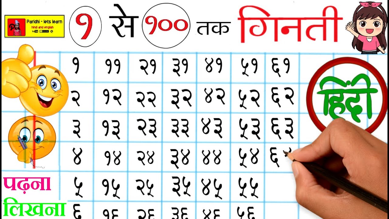 Ek Se Sau Tak Ginti Hindi Mein 1 100 1 Se 100 ek-se-sau-tak-ginti-hindi-mein-1-100-1-se-100