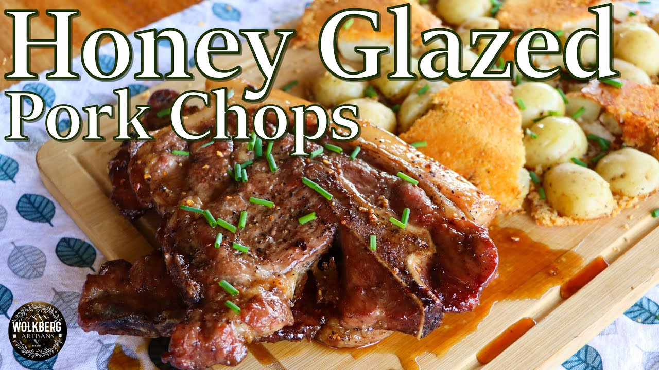 Honey Glazed Pork chops On the Braai | Parmesan crusted Baby Potatoes ...
