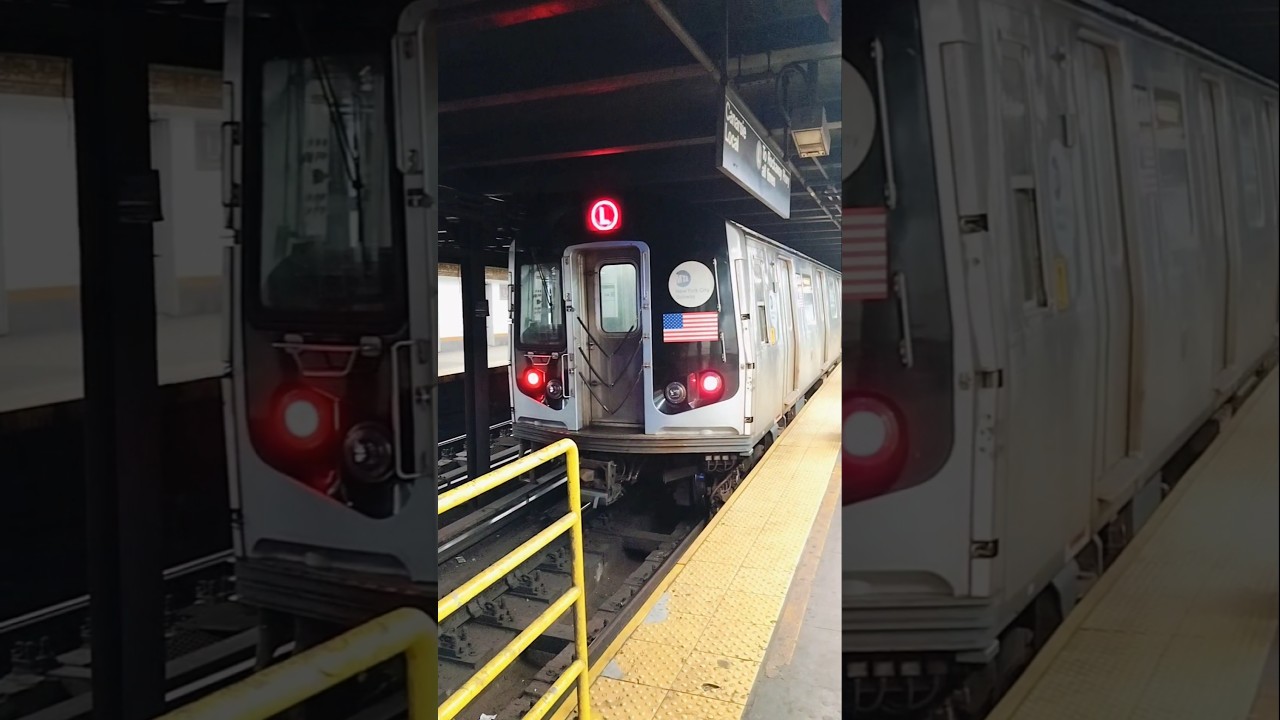 R143 dual (L) Trains at Lorimer Street #mta #train #ltrain #r143 # ...