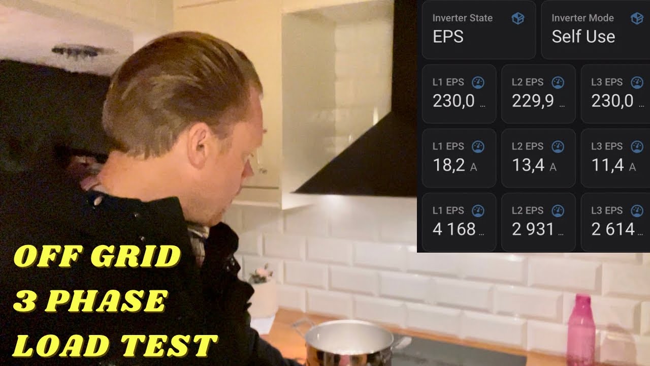 10kW off grid load test. Solax X3G4 hybridinverter in EPS mode. - YouTube