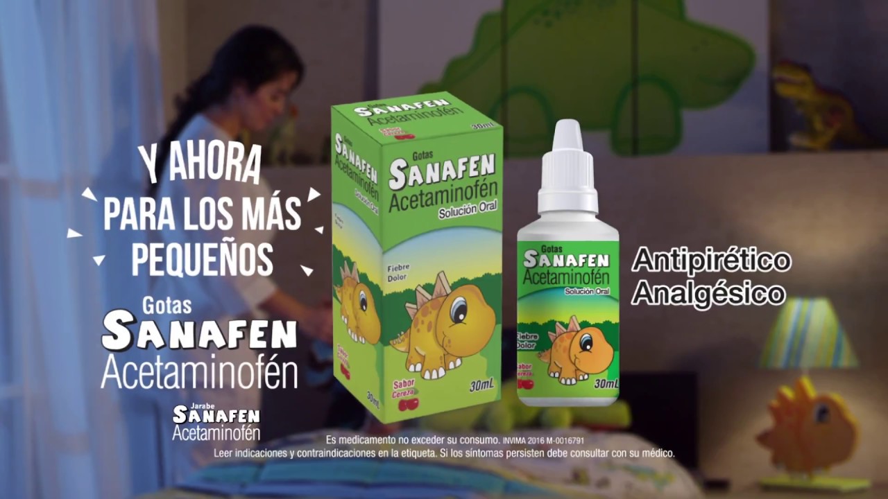 SANAFEN acetaminofen sabor a cereza. Ahora SANAFEN gotas. - YouTube