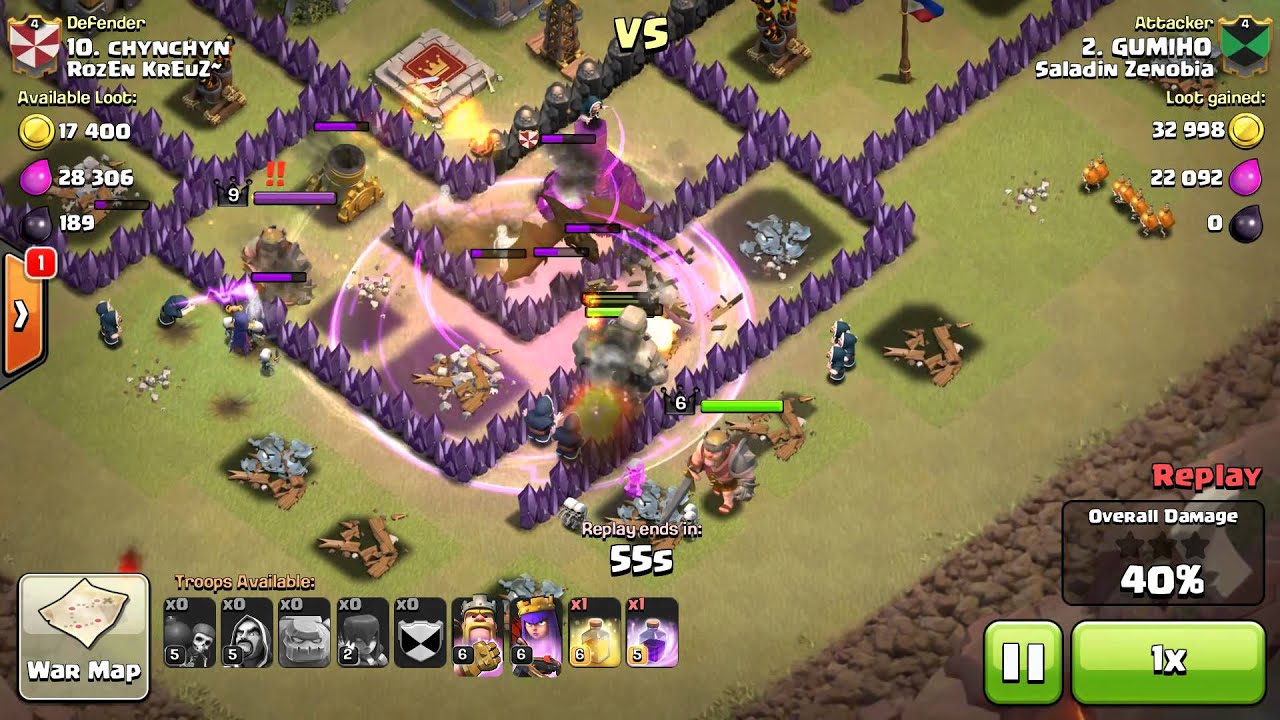 TH 8 Golem wizard witch strategy 3star - YouTube