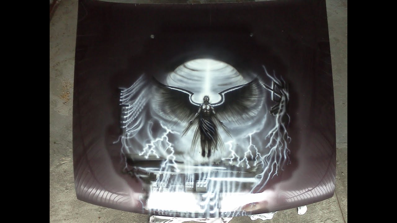 Angel airbrush - YouTube