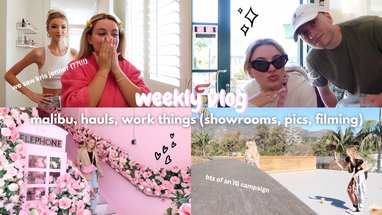 vlog: malibu, trader joes & alo haul, plt showroom, taking pics for ig ...