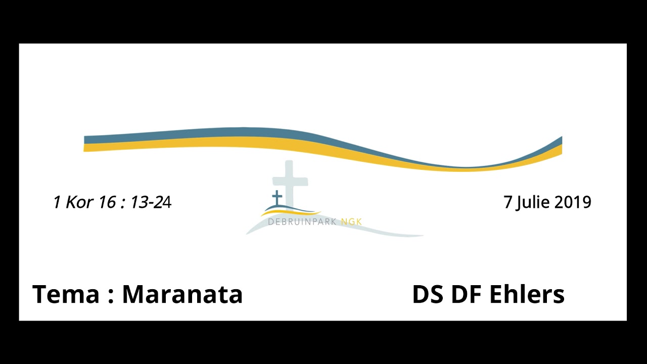 Preek van 7 Julie 2019 DS DF Ehlers - YouTube