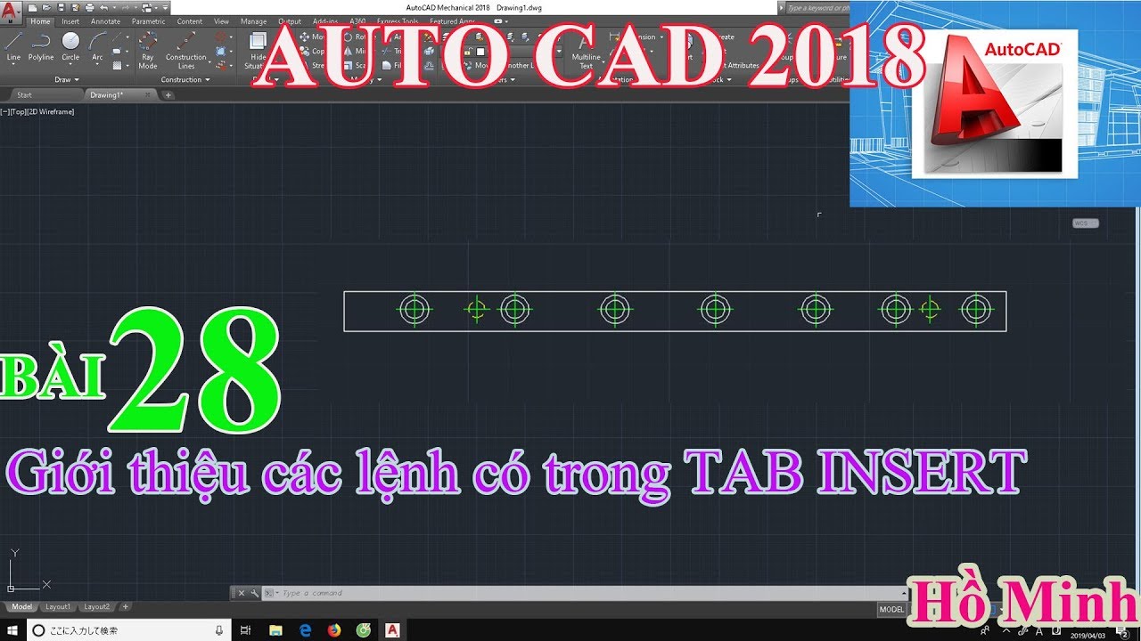 Bài 28. Giới thiệu các lệnh có trong TAB INSERT trong AUTOCAD - YouTube