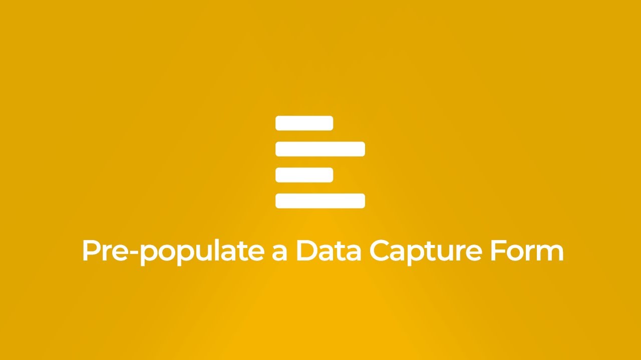 Pre-populate a Data Capture Form | CashCalc - YouTube