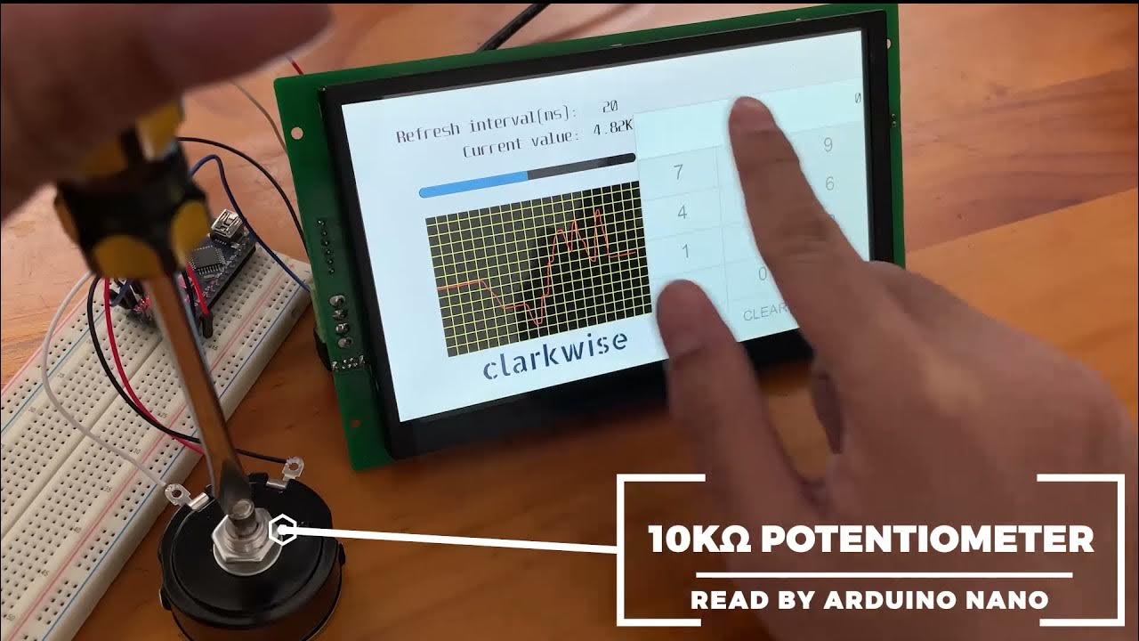 Clip - clarkwise Arduino touch screen: Waveform and progress bar - YouTube