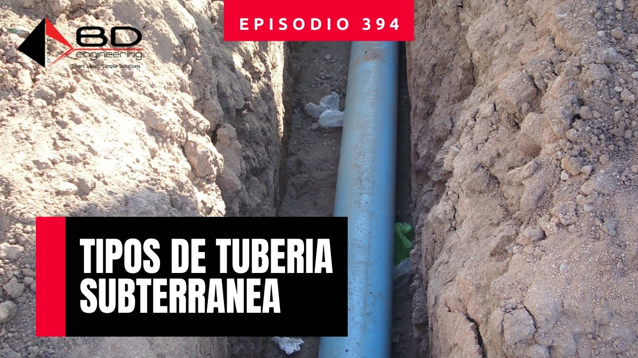 Tipos de tubería subterránea (PVC, hierro dúctil, polietileno, etc ...