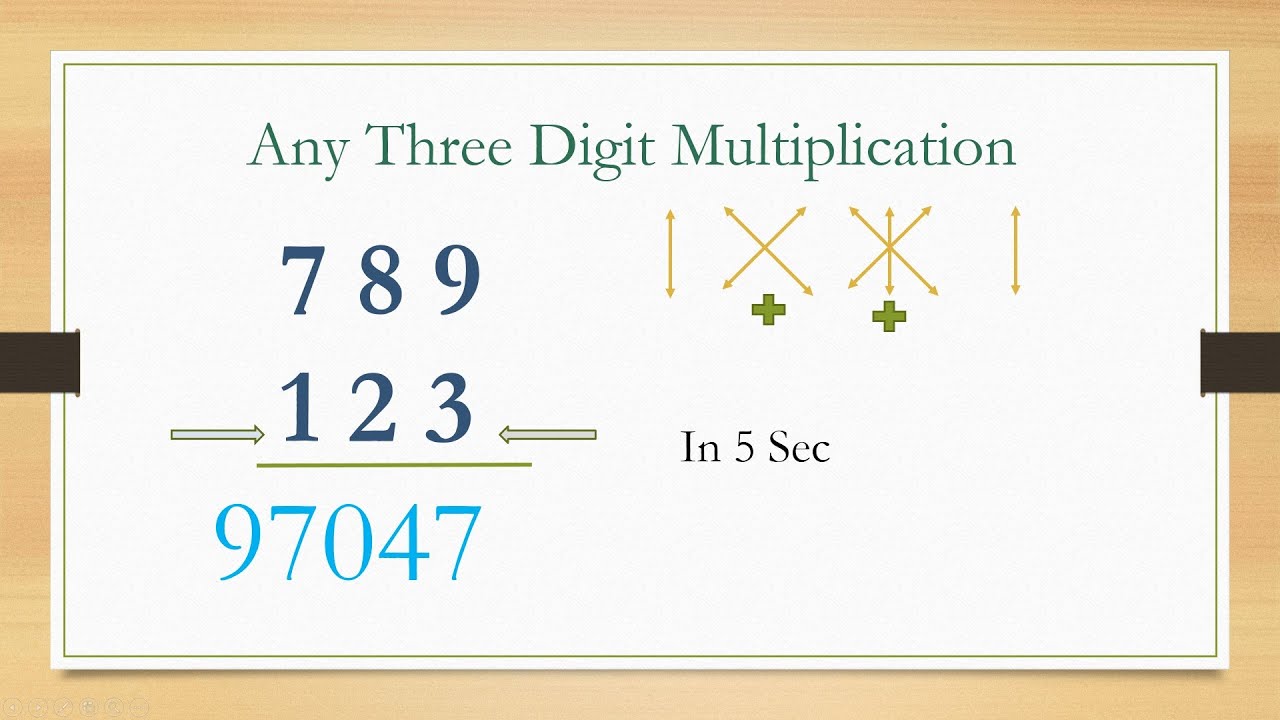 Multiplying 3 numbers in seconds|3×3 multiplication of any numbers in ...