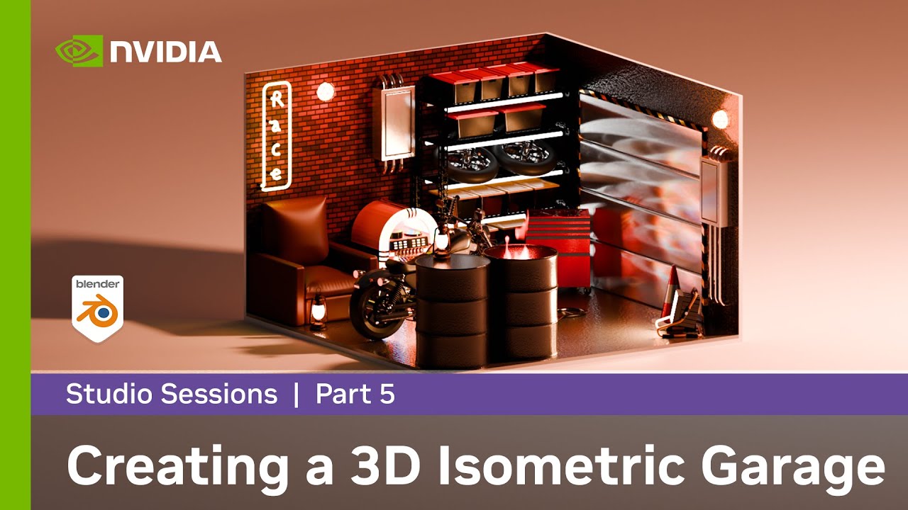 [Blender] Creating a 3D Isometric Garage w/ 3D Cube Visionary Part 5 ...