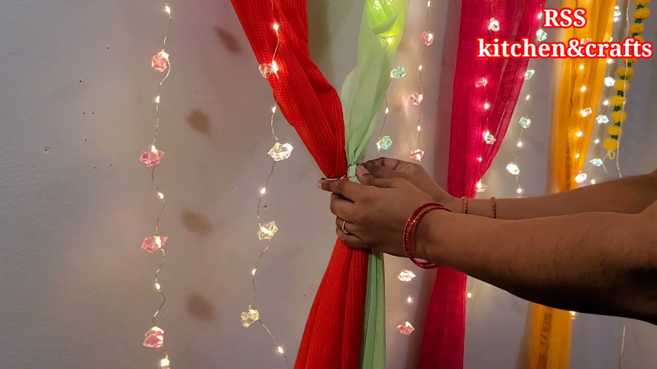 DIY Decorations for Festivals |Simple Backdrop Decoration Idea with ...