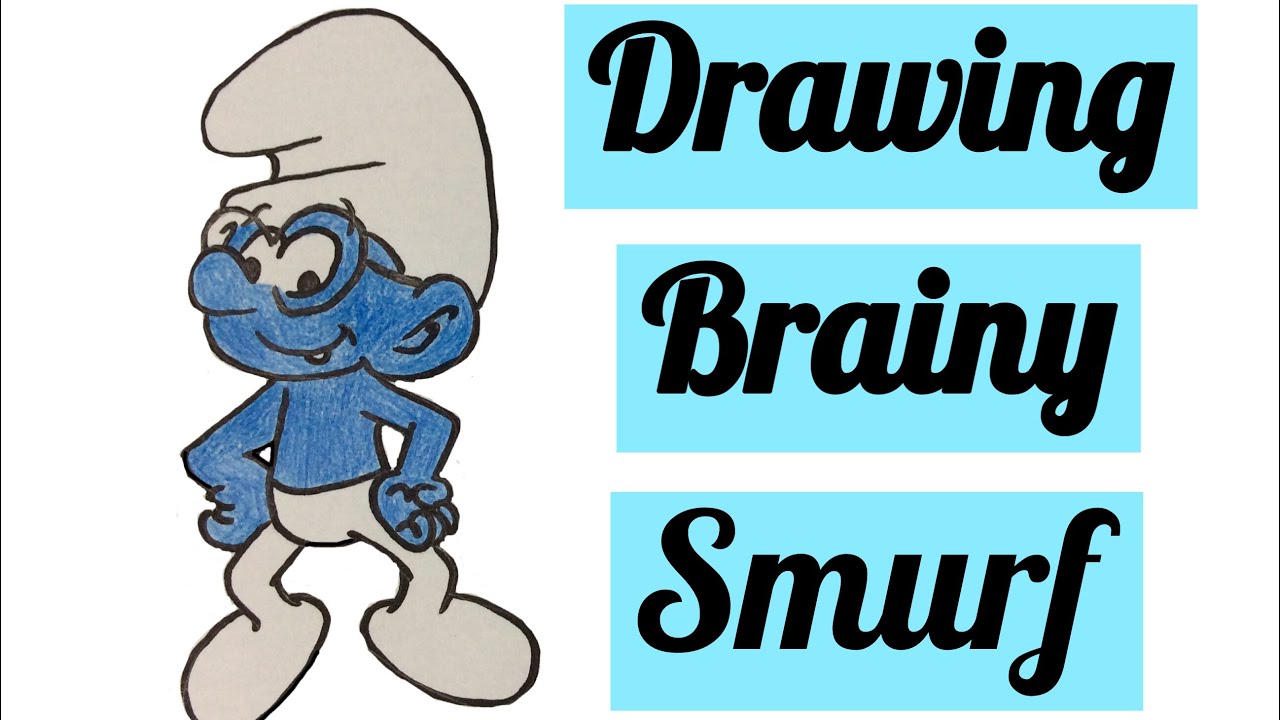 How to draw and color Brainy Smurf from “The Smurfs” - YouTube