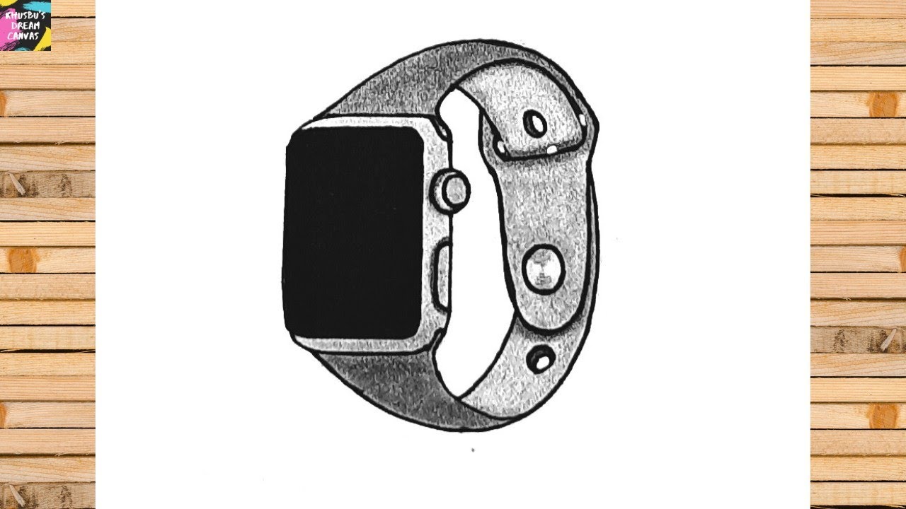 How to draw smart watch | Smart watch drawing easy - YouTube