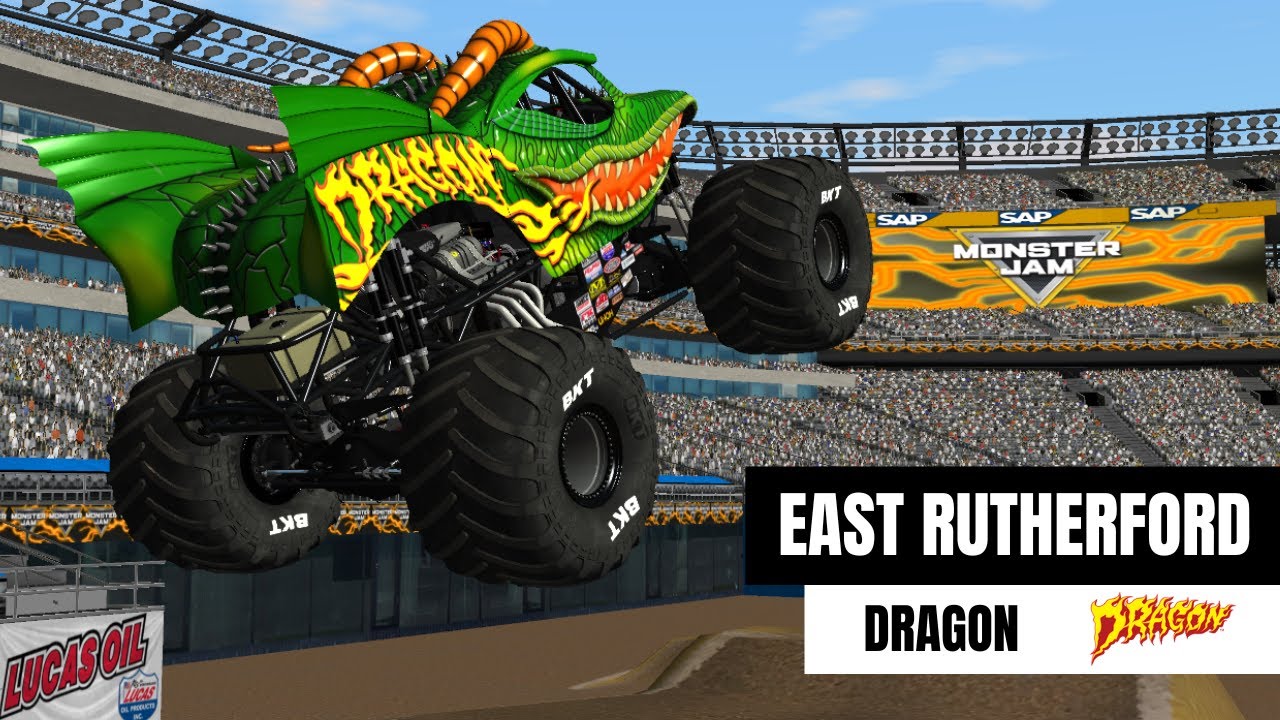 Rigs of Rods Monster Jam Dragon Freestyle East Rutherford - YouTube