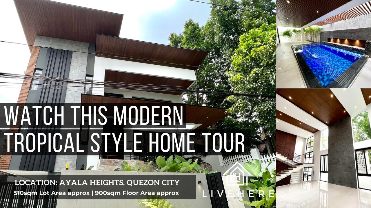 BRAND NEW MODERN TROPICAL DESIGN HOME FOR SALE IN AYALA HEIGHTS, QUEZON ...