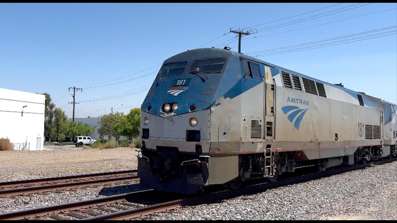 Amtrak 181 leads "Special Move" Train #973 - Nice K5LA! - YouTube