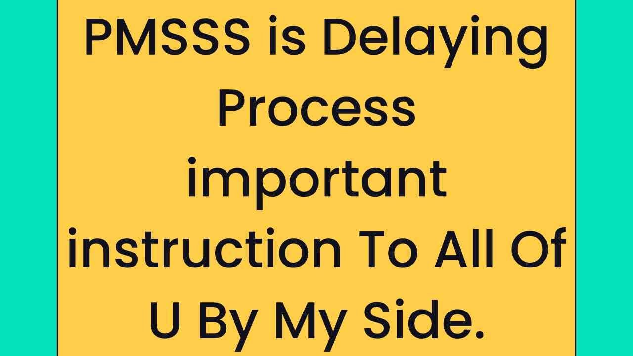 PMSSS 2023 Process is Getting Delayed/Tips From My Side What To Do Till ...