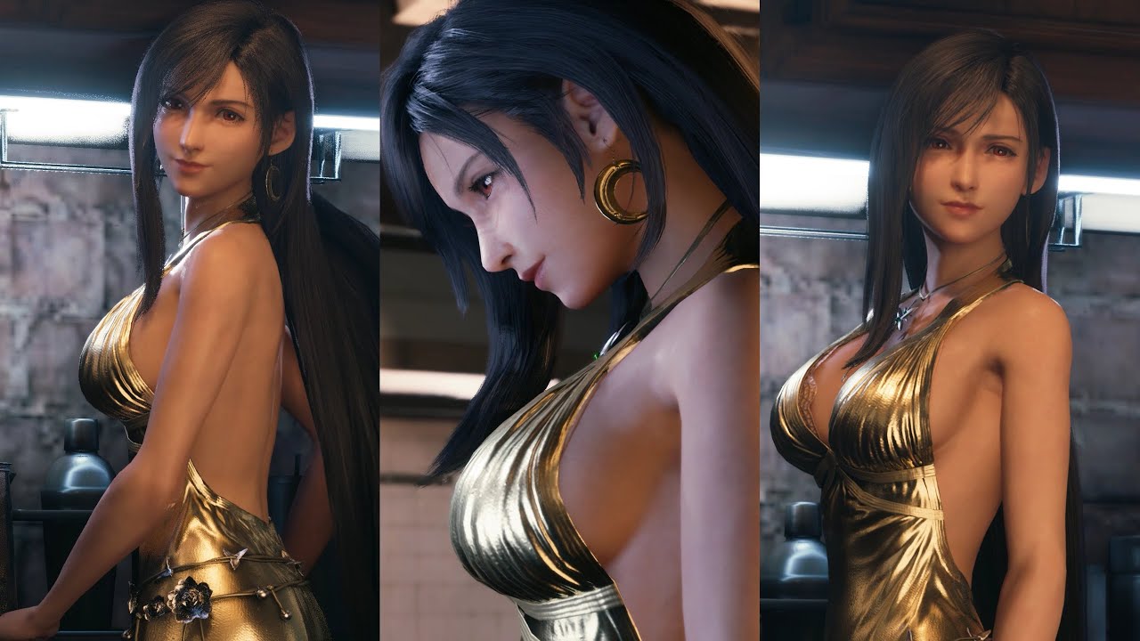 Tifa Wears Her Shiny Golden Dress Part 15 | Final Fantasy VII Remake (FF7R Mod) - YouTube
