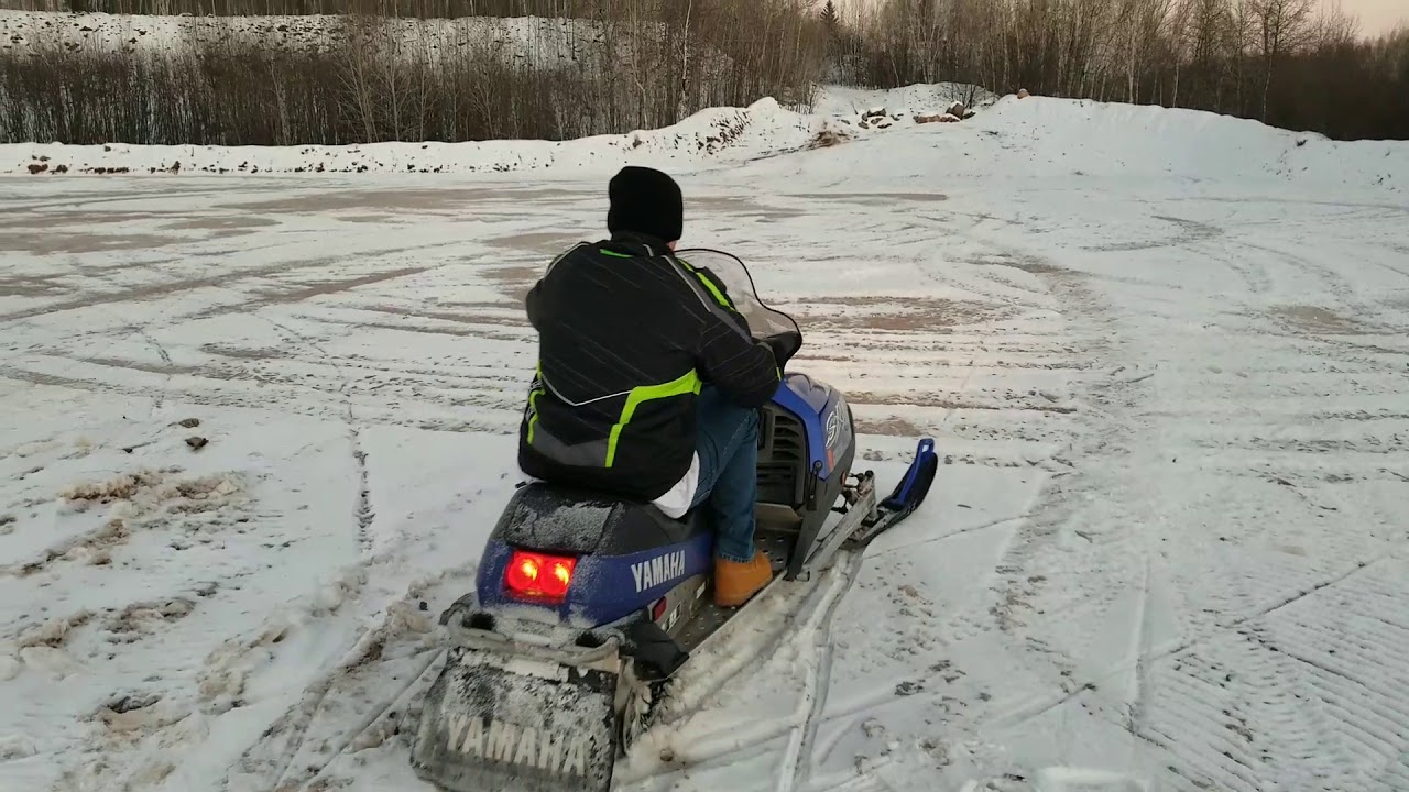 Snowmobile on ice drifting - YouTube
