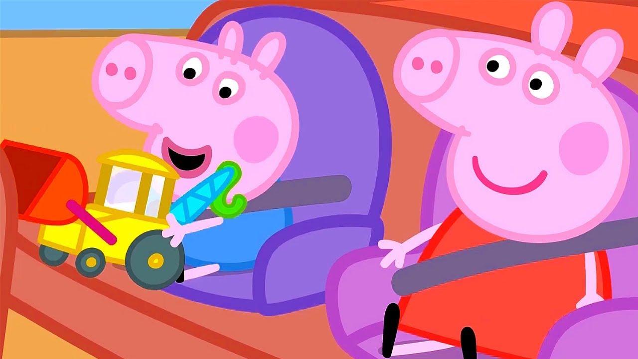 Peppa Pig 🚌 Yolun Kazı Komedi 🐮 Programının en iyi bölümleri | Çocuklar ...