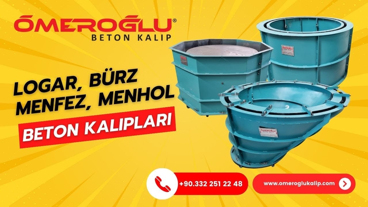 LOGAR, BÜRZ, MENFEZ, MENHOL BETON KALIPLARI. ÖMEROĞLU BETON KALIP - YouTube