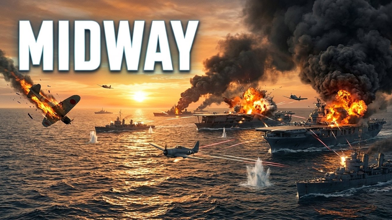 The Brutal Battle of MIDWAY from the Japanese Perspective | Color ...