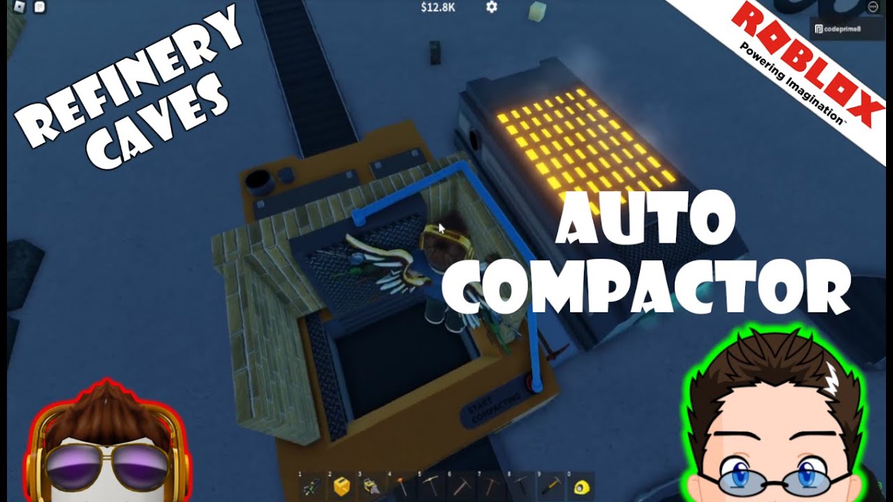 Roblox - Refinery Caves - Re-thinking The Conveyors (auto compactor) - YouTube