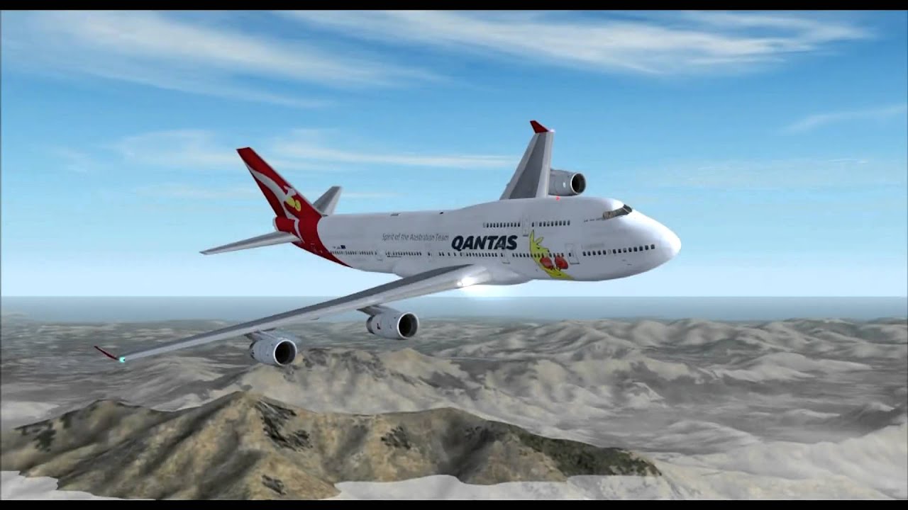 Qantas QF27 747-400 VH-OJU Sydney (SYD) - Santiago de Chile (SCL) - YouTube