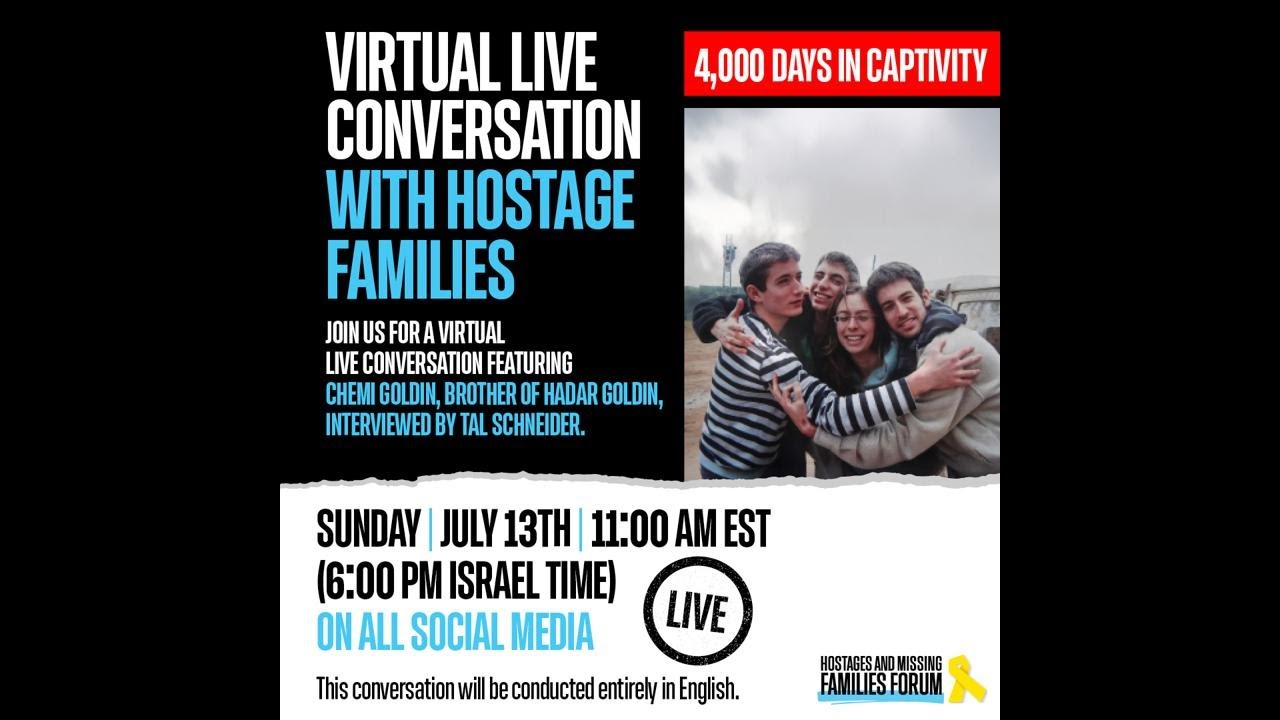 Live broadcast - Tal Schneider hosts Chemi Goldin, brother of Hadar ...