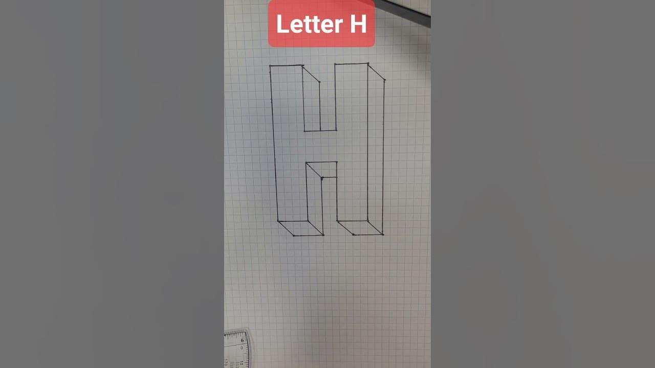 ️ how easy to draw the letter H ️ #youtubeshorts #drawing #art # ...