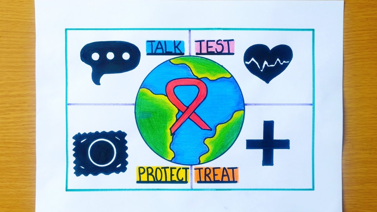 World Aids Day Drawing/Aids Awareness Poster Drawing/Easy Aids Day ...