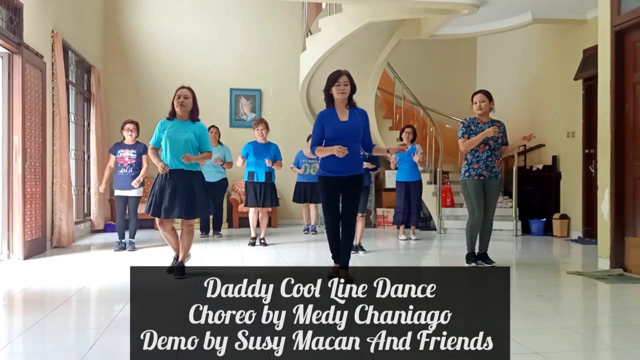 DADDY COOL | Line Dance | Choreo by Medy Chaniago - YouTube